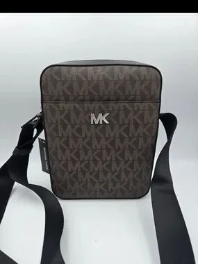 Michael Kors | Bags | Michael Kors Brown Mk Logo Crossbody Bag | Poshmark
